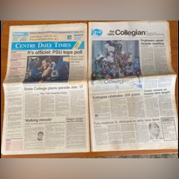 morning call | Art | Vintage Collectable Penn State Newspapers 987 And ...